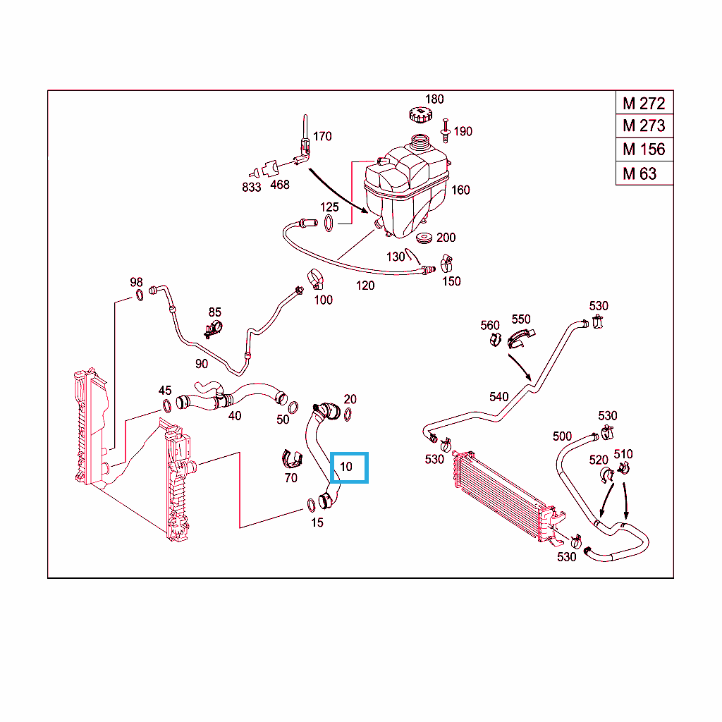 Запчасти двигателя Мерседес CLS-klasse