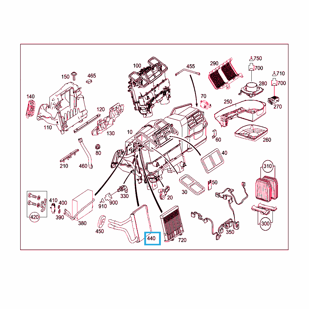 Радиаторы печки Мерседес