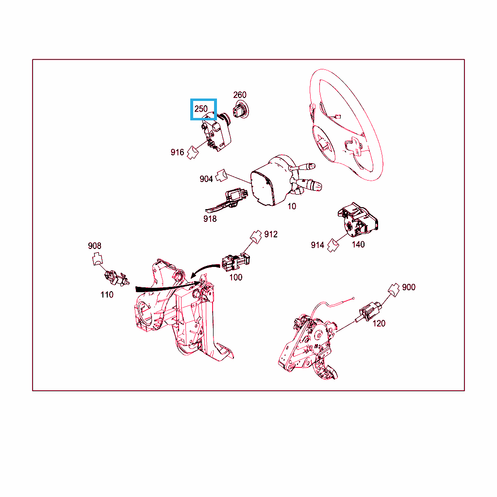 Замки зажигания Мерседес GLK-klasse