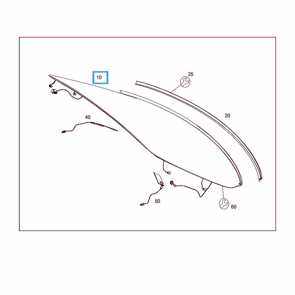 Стекла задние Мерседес E-klasse
