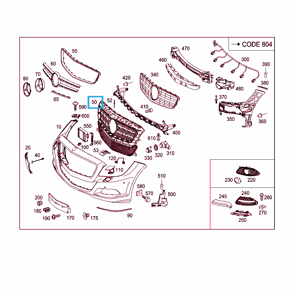 Решетки радиатора Мерседес