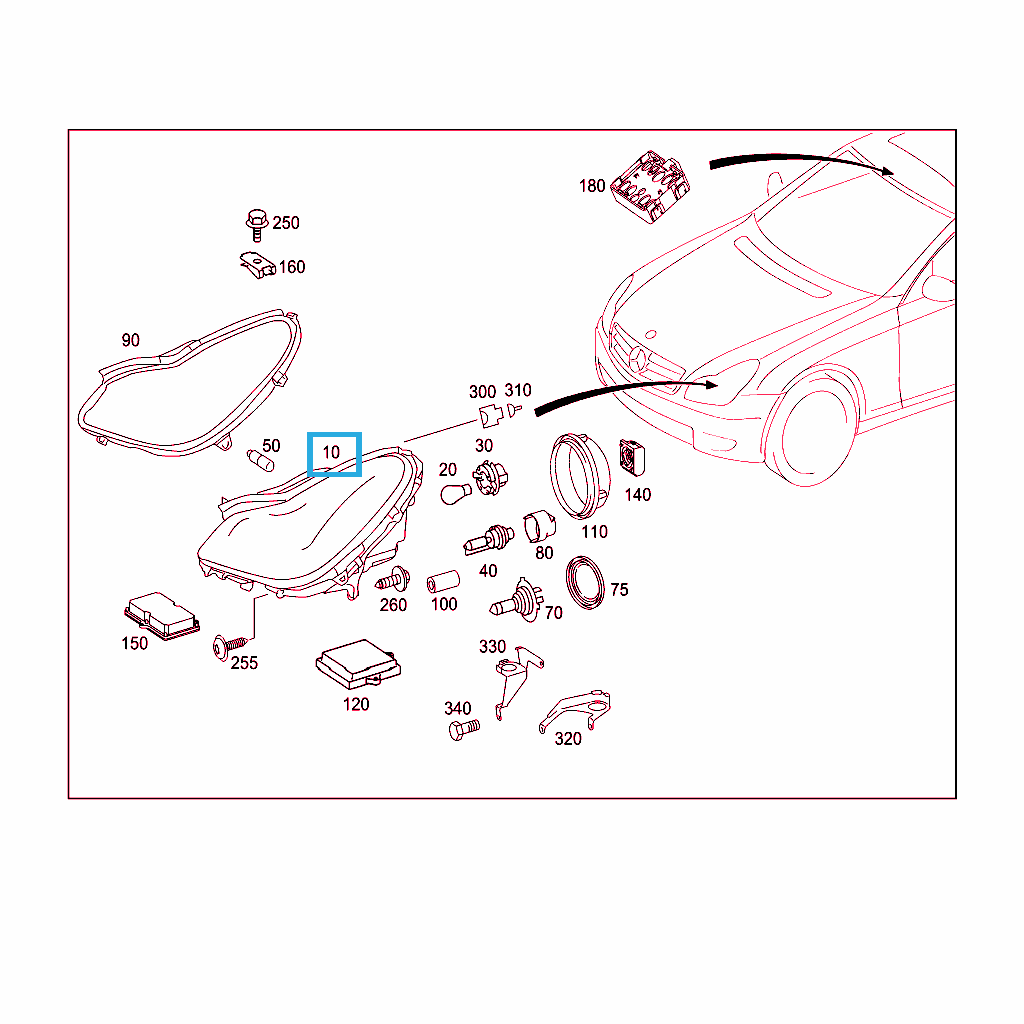 Фары передние Мерседес CLS-klasse C219