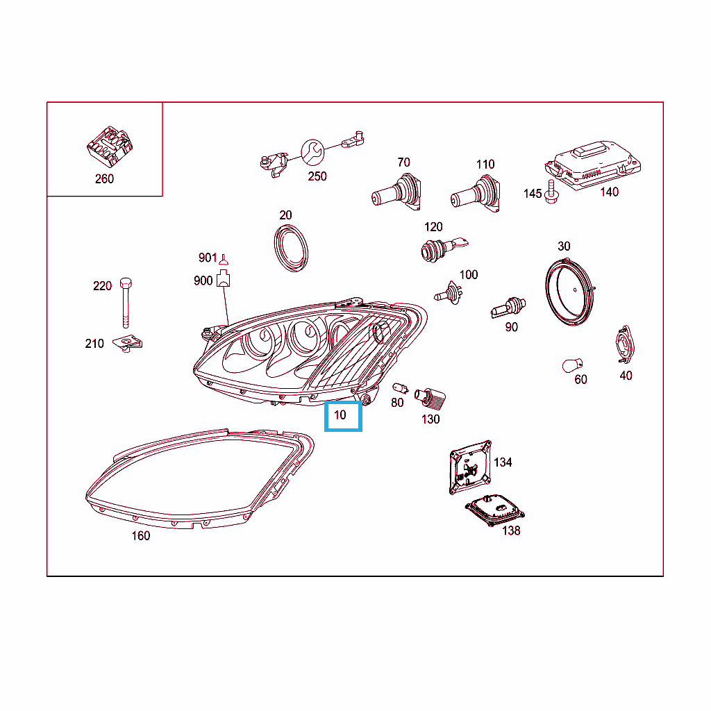 Фары передние Мерседес S-klasse AMG