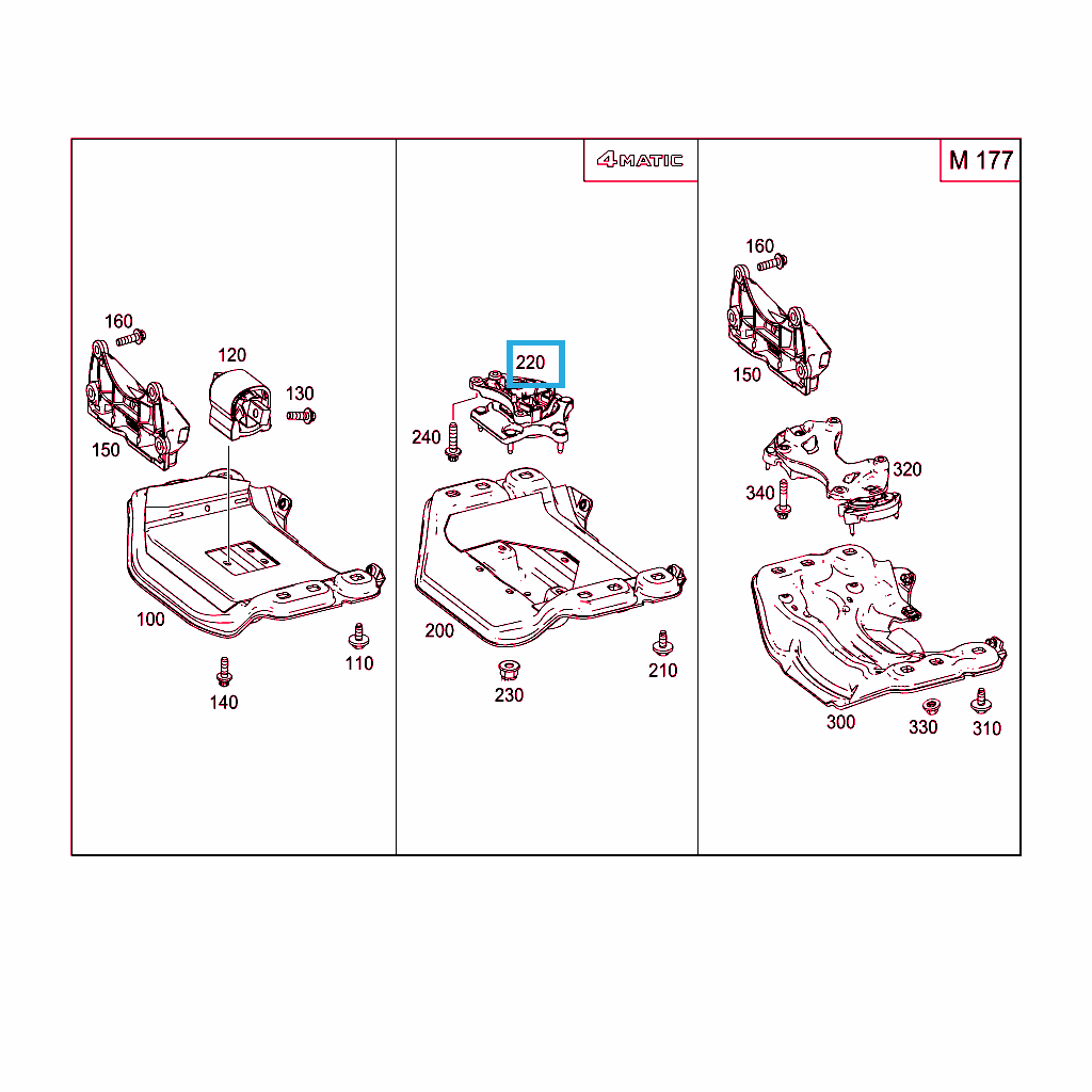 Подушки двигателя Мерседес CLS-klasse