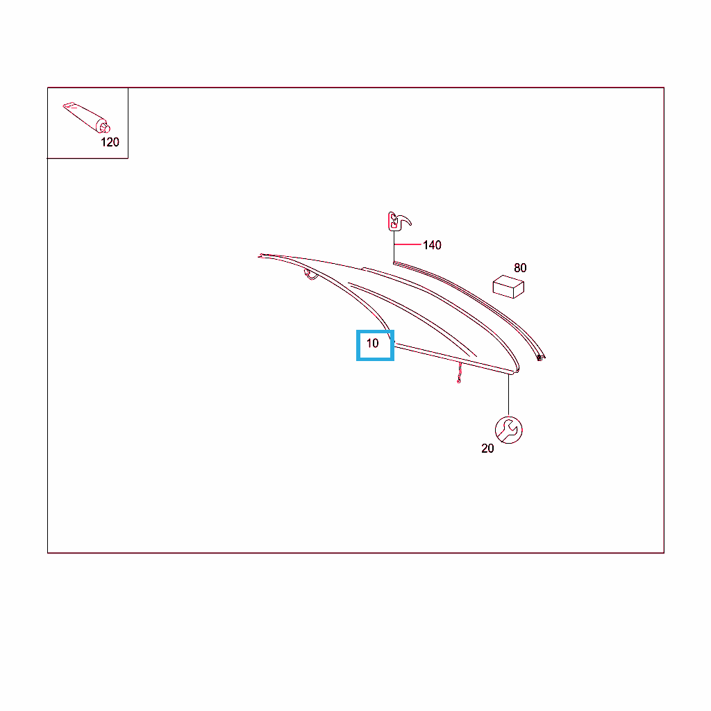 Стекла задние Мерседес S-klasse