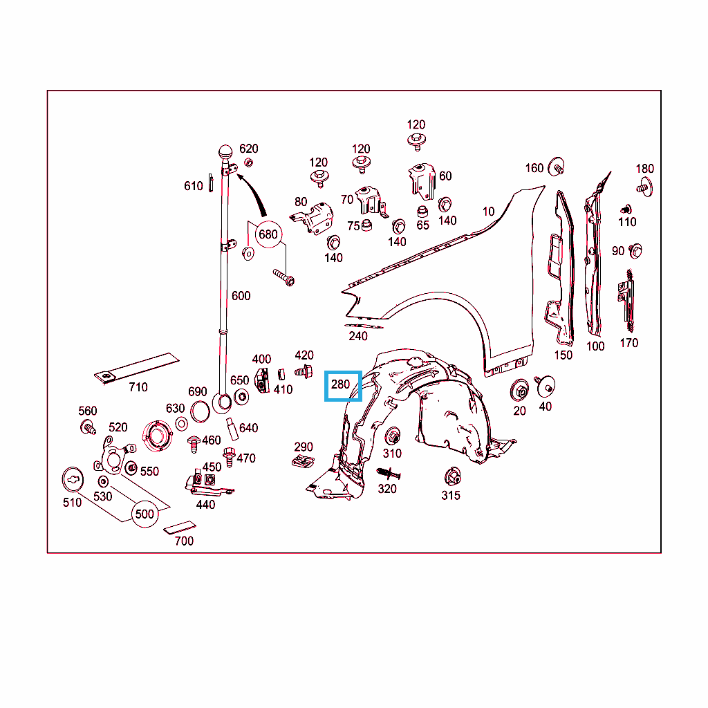Подкрылки Мерседес S-klasse AMG