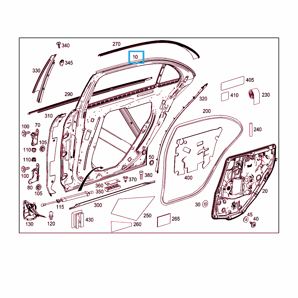 Двери боковые Мерседес S-klasse W222, C217