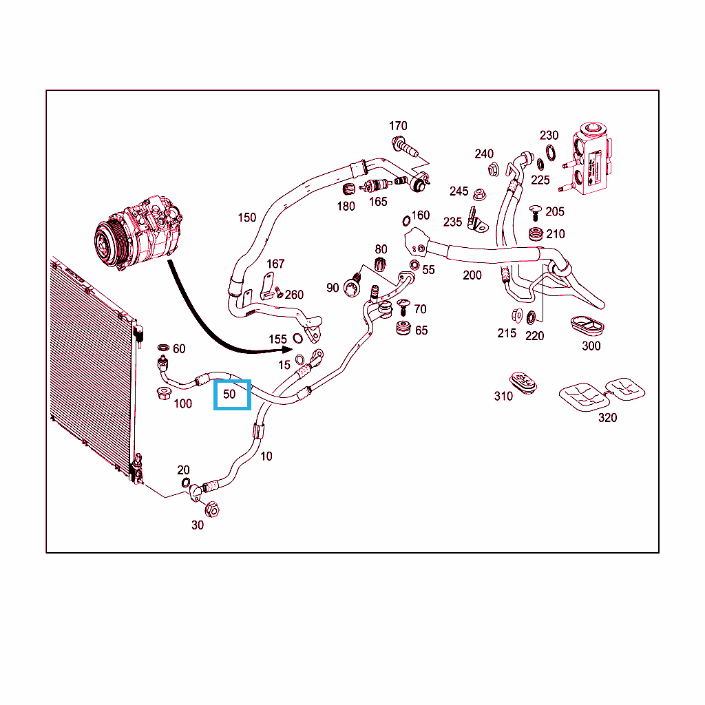 Трубки и шланги Мерседес S-klasse W222, C217