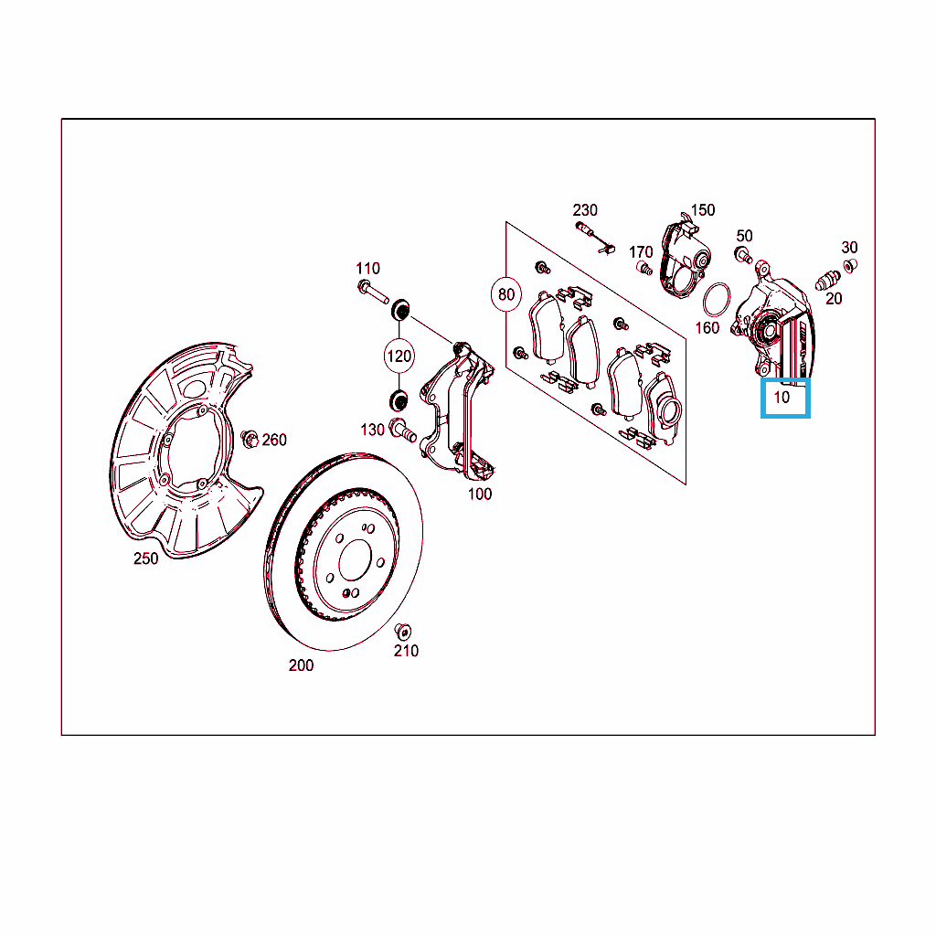Тормозные суппорты Мерседес SL-klasse