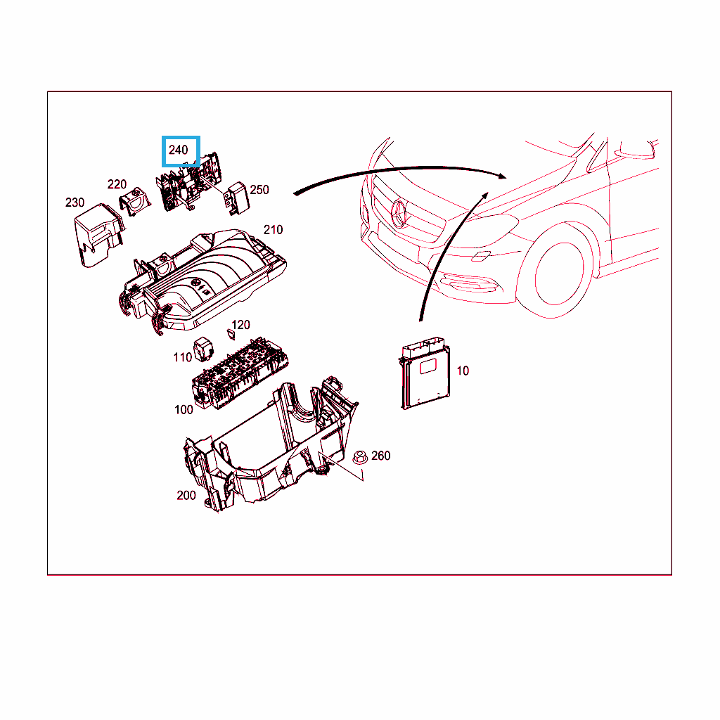 Блоки предохранителей Мерседес A-klasse