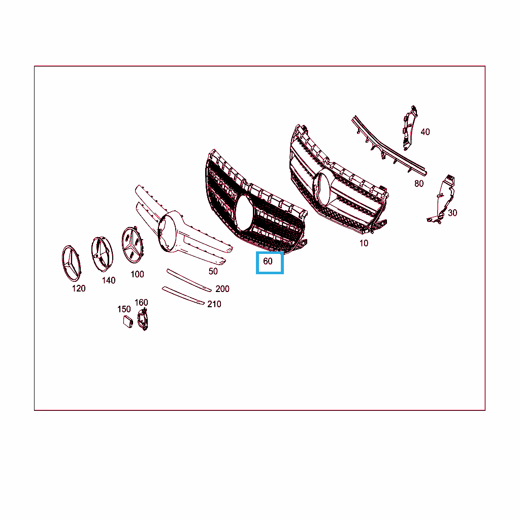 Решетки радиатора Мерседес