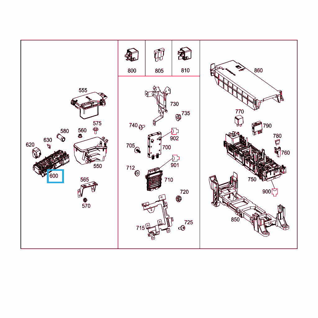 Блоки предохранителей Мерседес