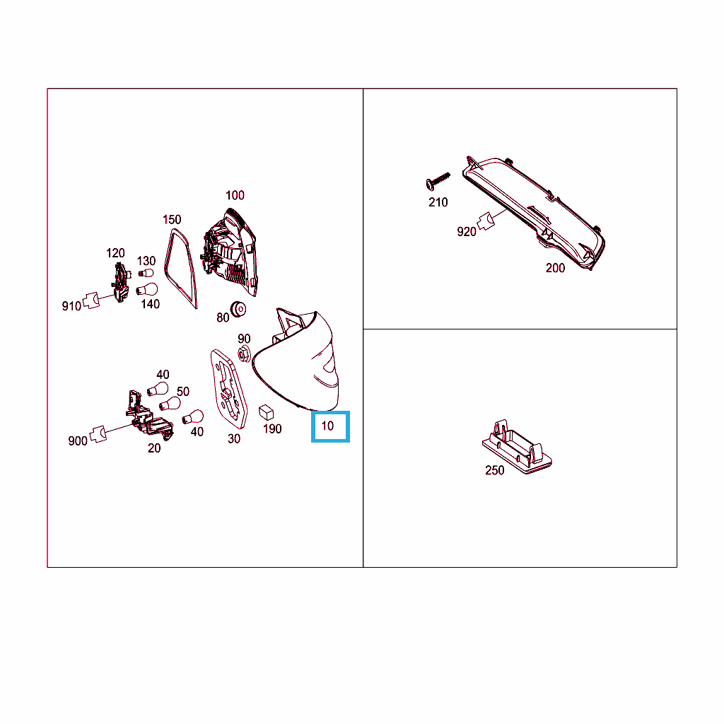 Фонари Мерседес B-klasse W246