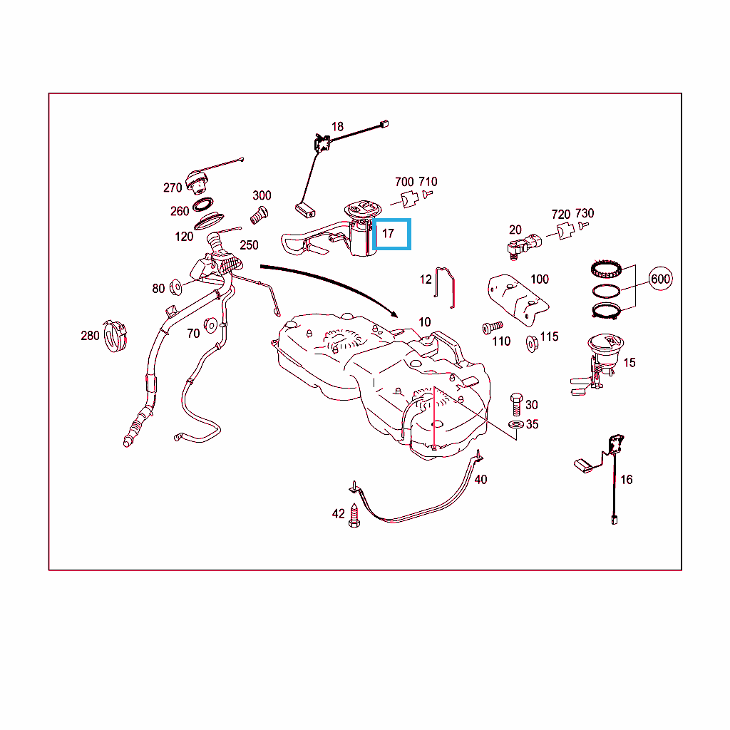 Топливные насосы Мерседес R-klasse