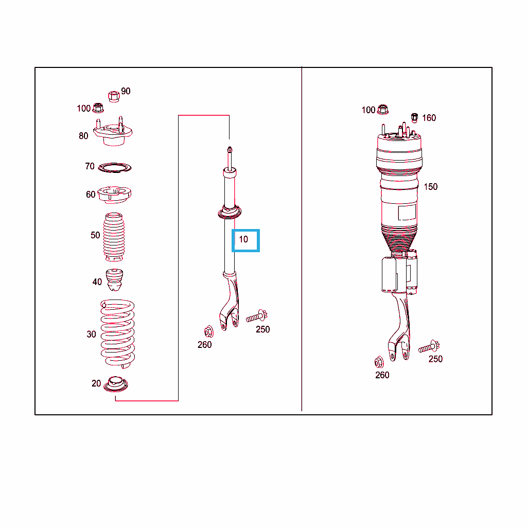Амортизаторы Мерседес GLC X253