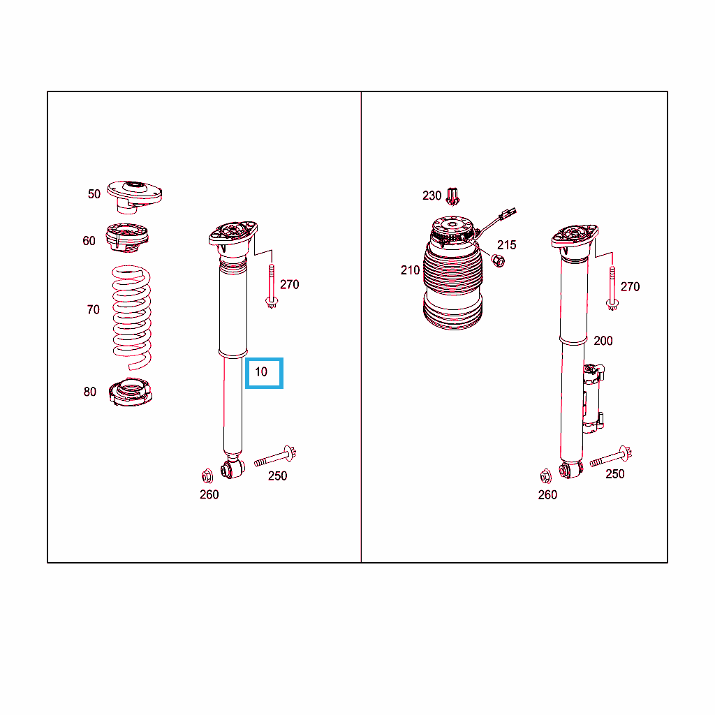 Амортизаторы Мерседес GLC X253