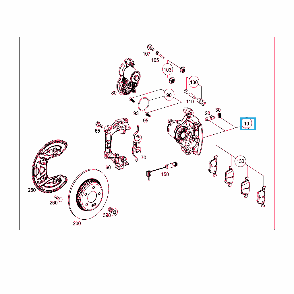 Тормозные суппорты Мерседес GLC