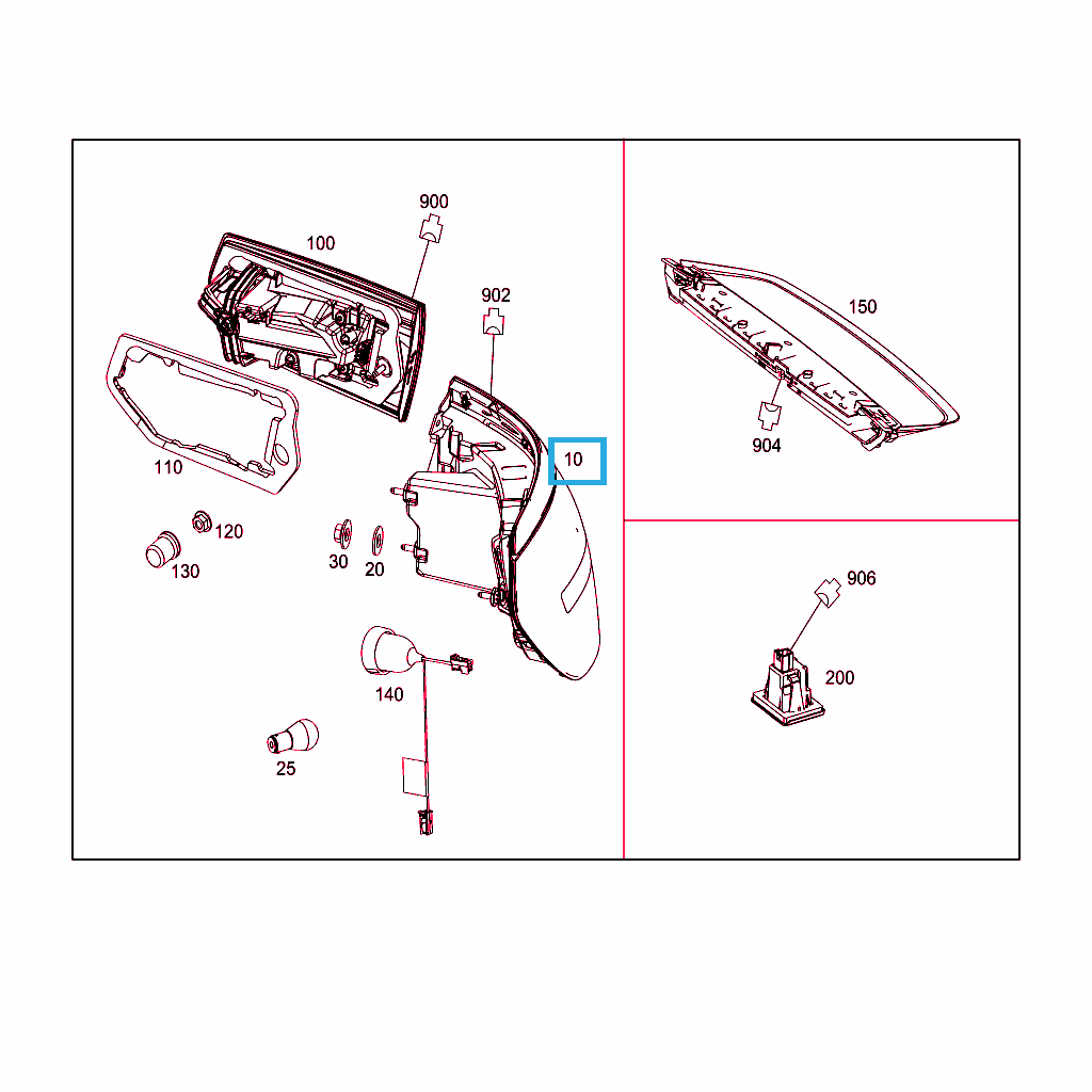 Фонари Мерседес GLC Coupe AMG C253