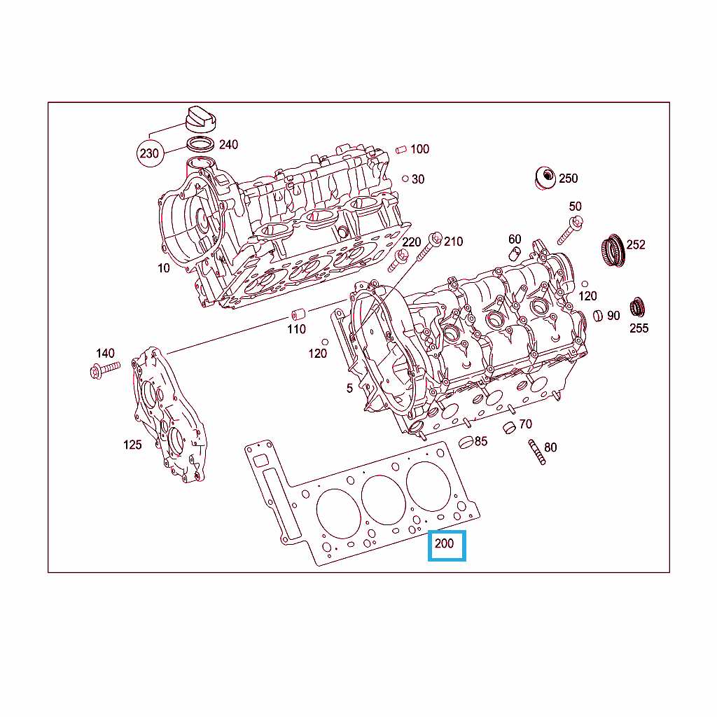 Запчасти двигателя Мерседес GLK-klasse X204