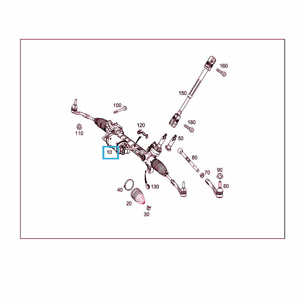 Рулевые рейки Мерседес GLE AMG