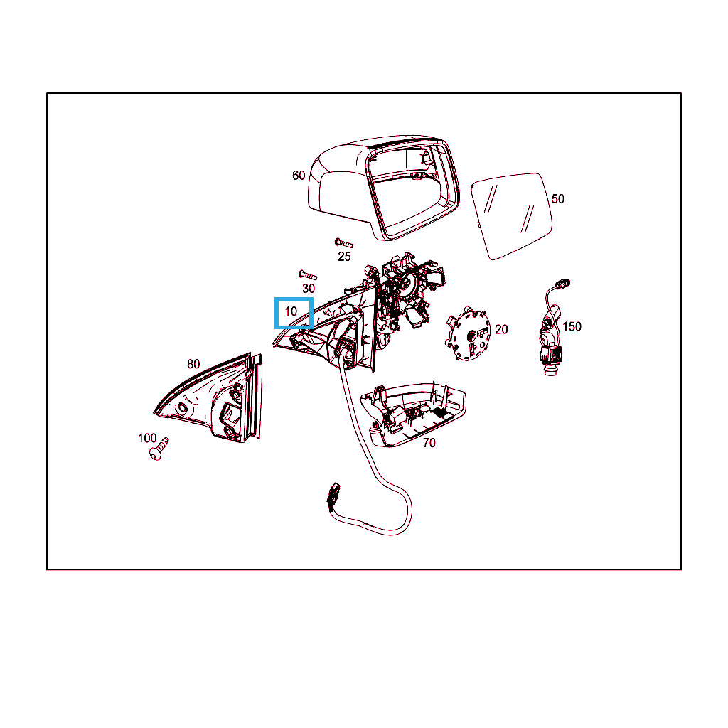 Зеркала Мерседес GLE Coupe