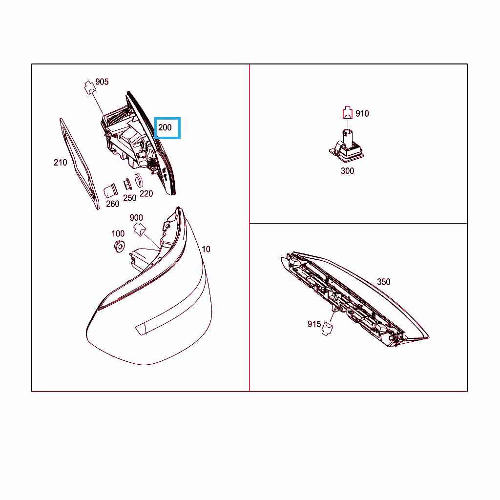 Фонари Мерседес GLE Coupe AMG C292