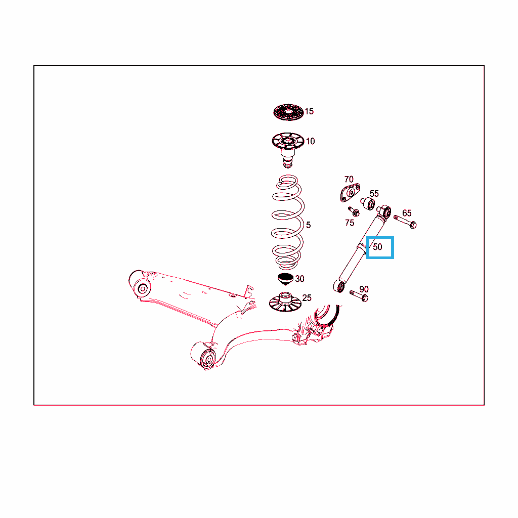 Амортизатор задний Мерседес (A4473264200)