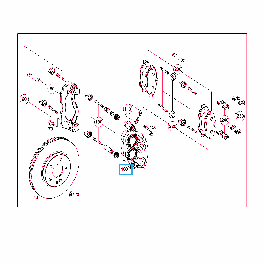 Тормозные суппорты Мерседес V-klasse