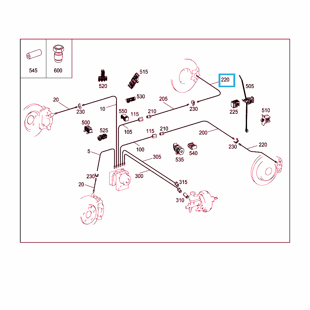 Трубки и шланги Мерседес V-klasse