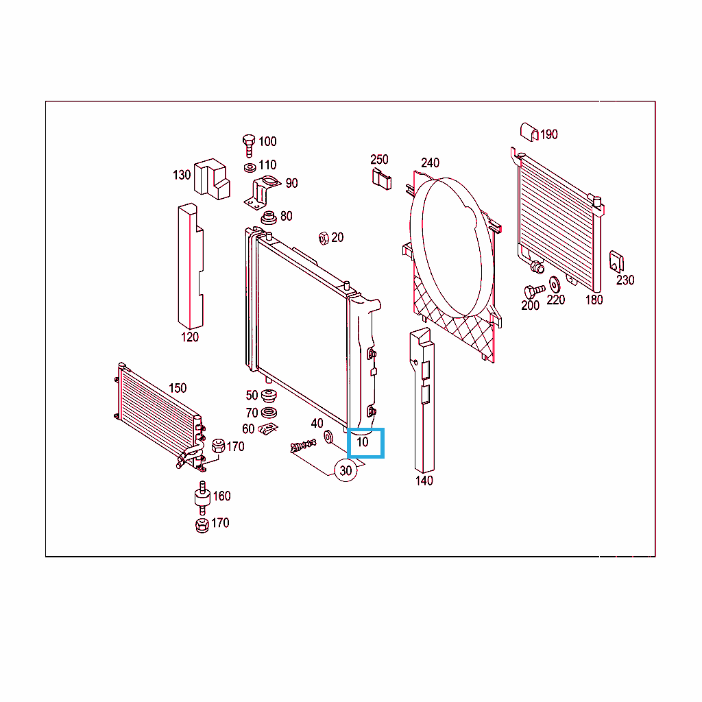 Радиаторы двигателя Мерседес G-klasse
