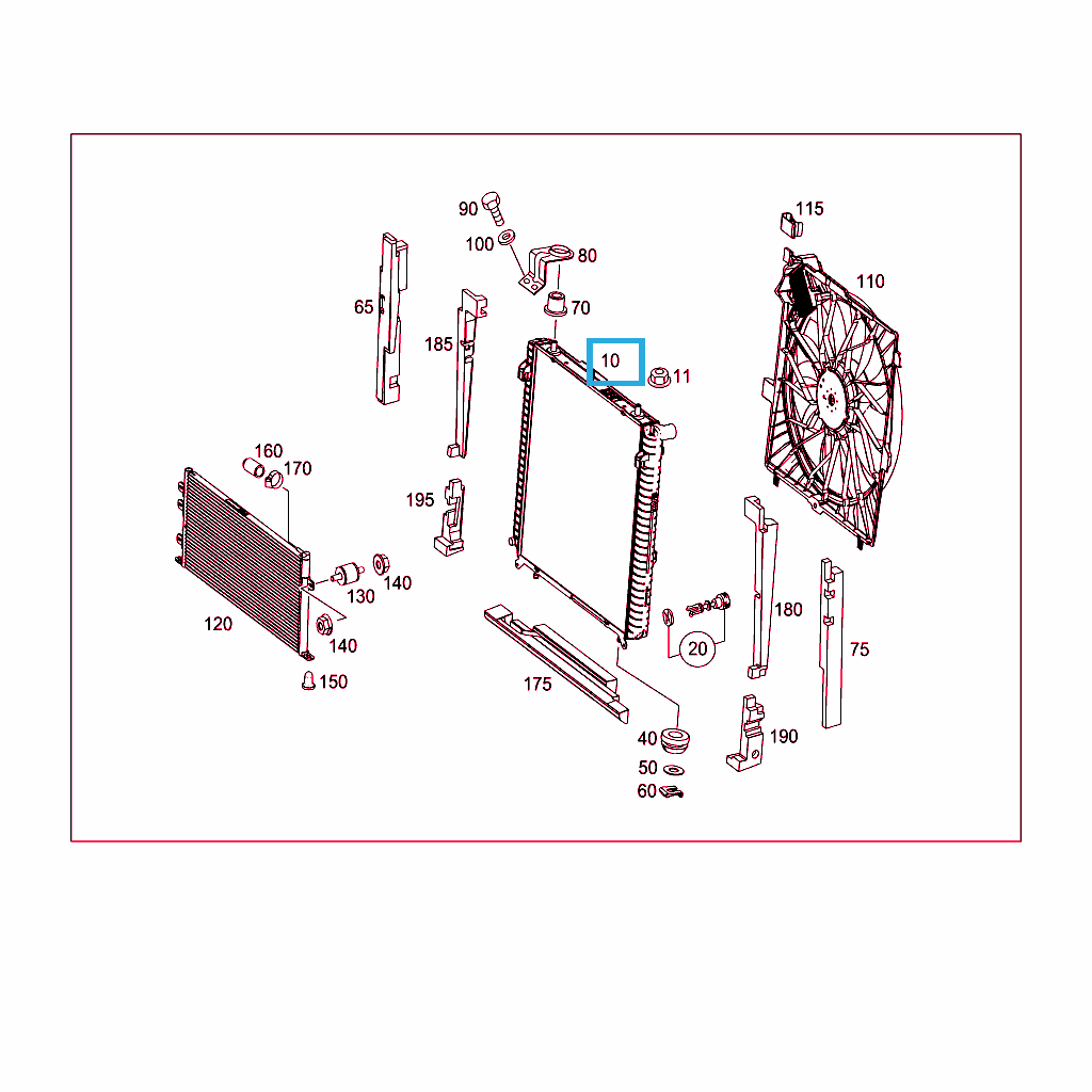 Радиаторы двигателя Мерседес G-klasse