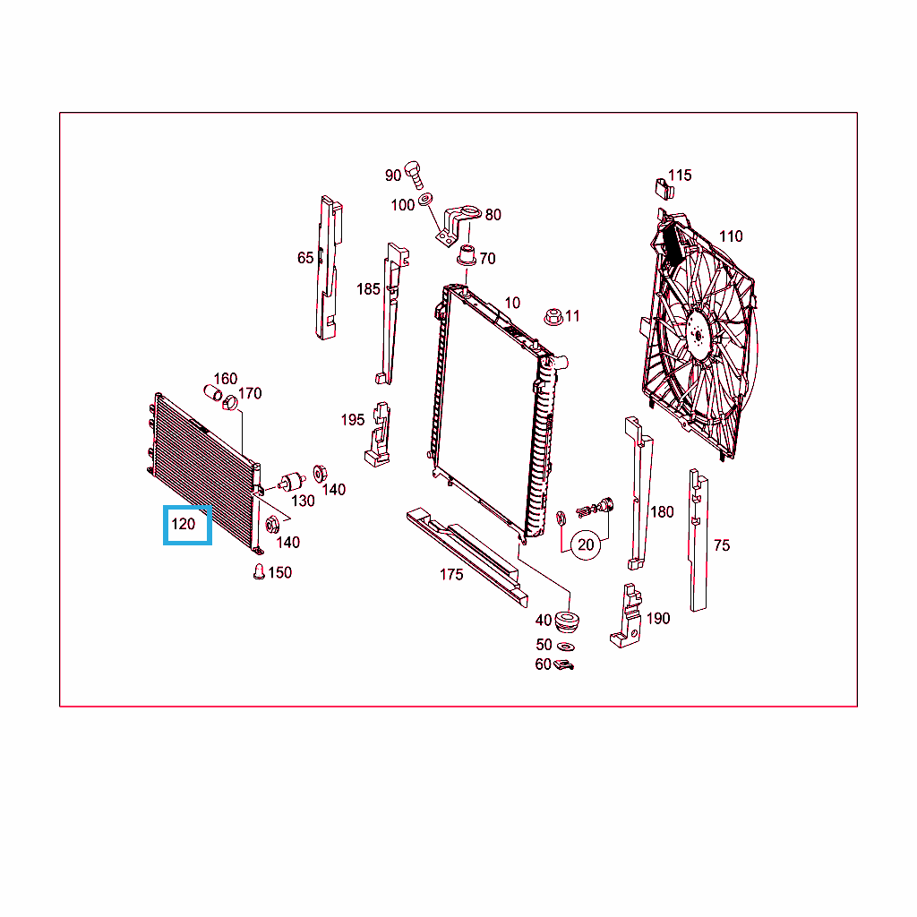 Радиаторы кондиционера Мерседес G-klasse