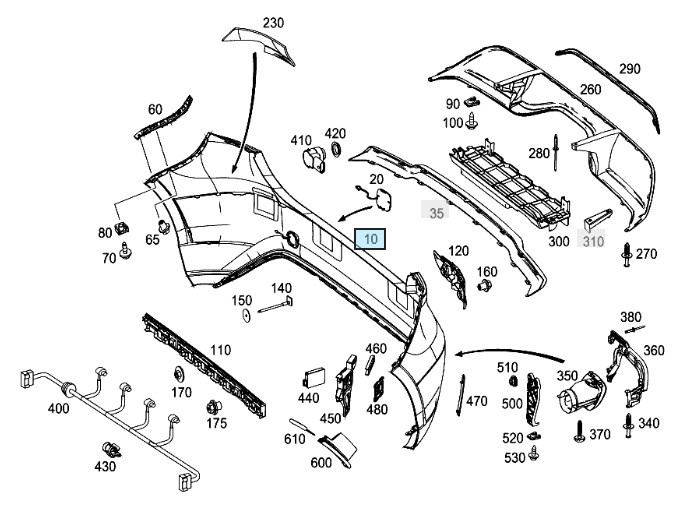 Бампера Мерседес A-klasse