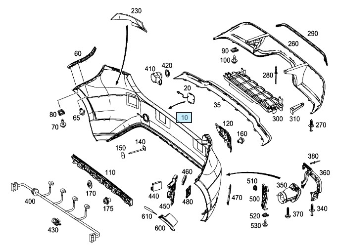 Бампера Мерседес A-klasse AMG