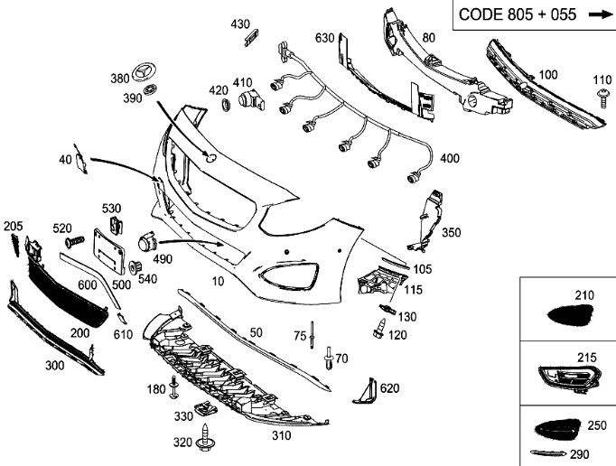 Запчасти кузова Мерседес B-klasse W246